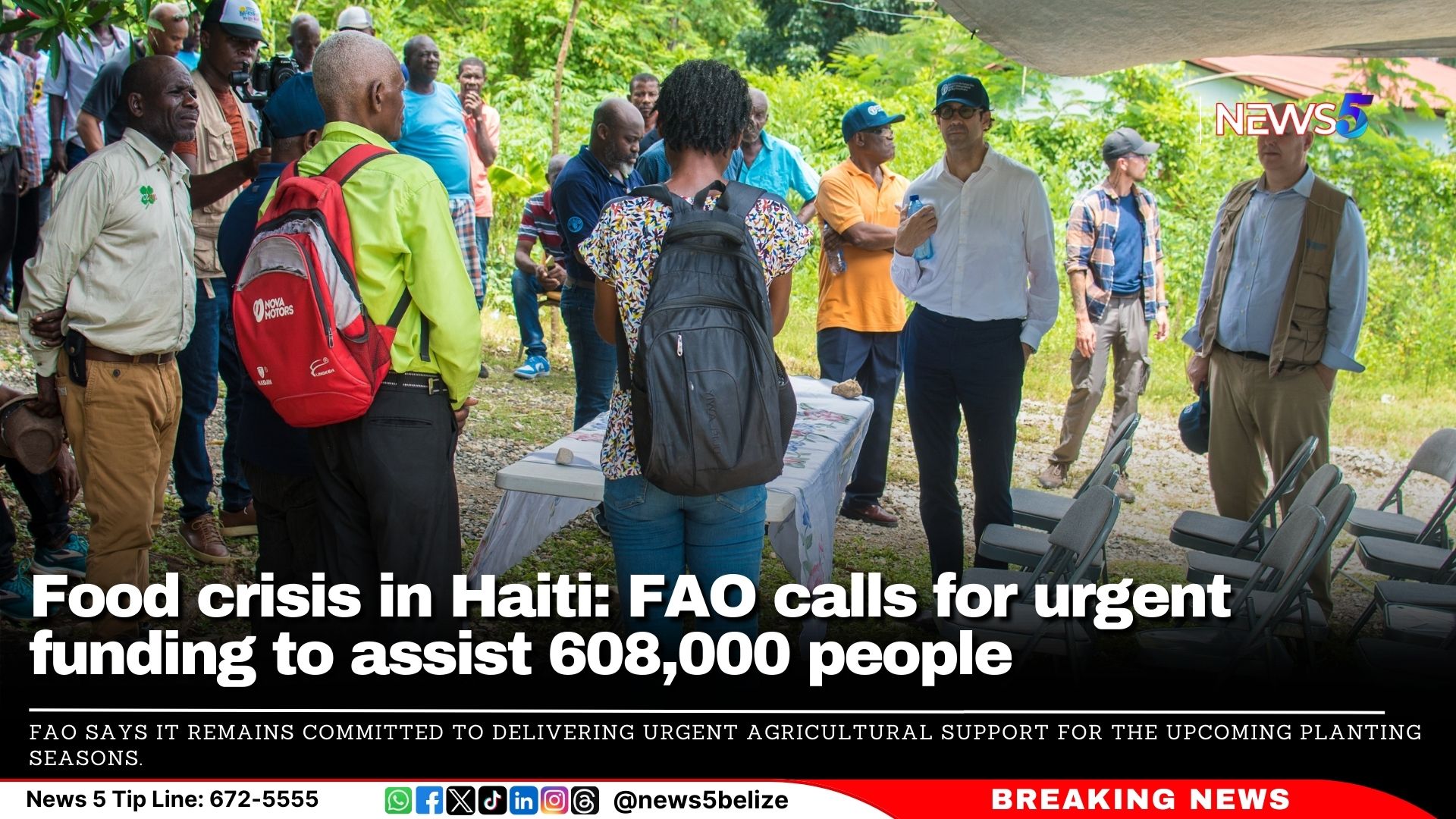 Food crisis in Haiti: FAO calls for urgent funding to assist 608,000 ...