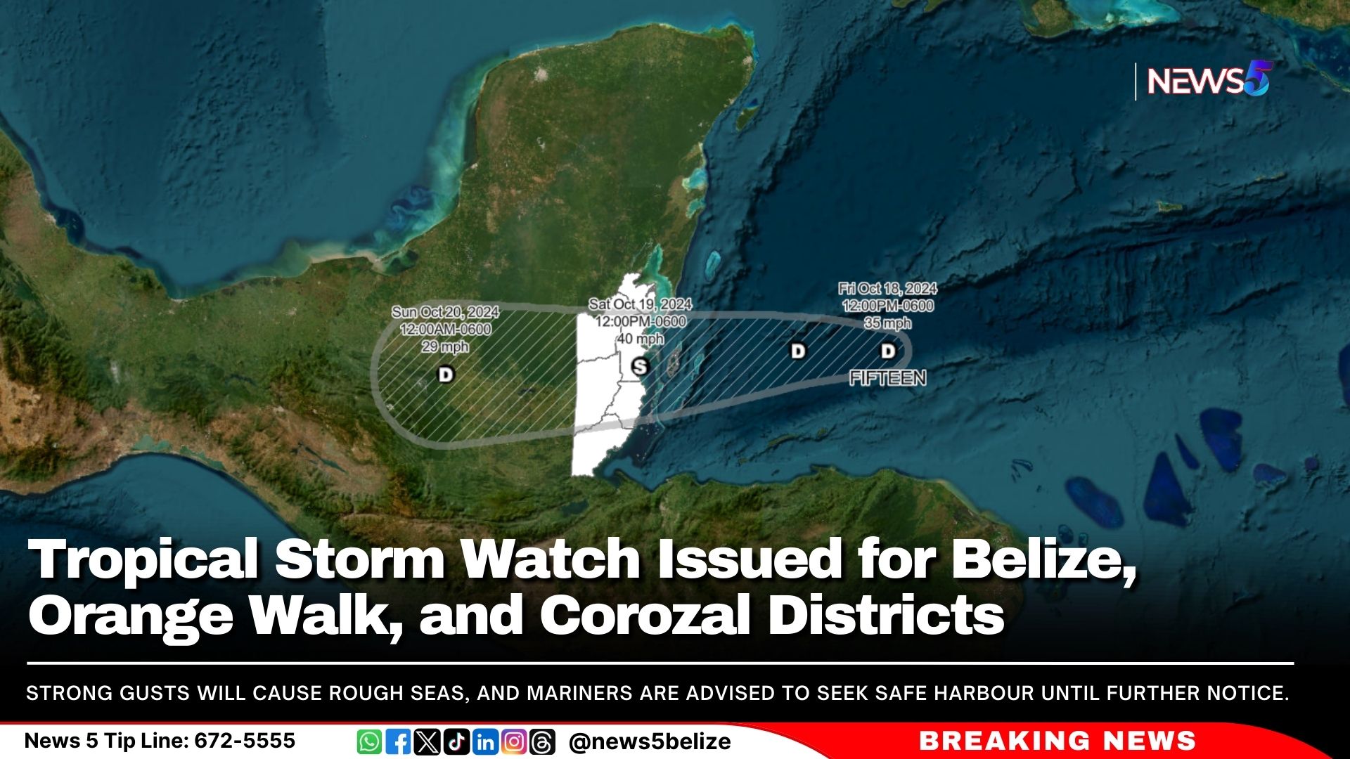 Tropical Storm Watch Issued for Belize, Orange Walk, and Corozal Districts | Greater Belize Media