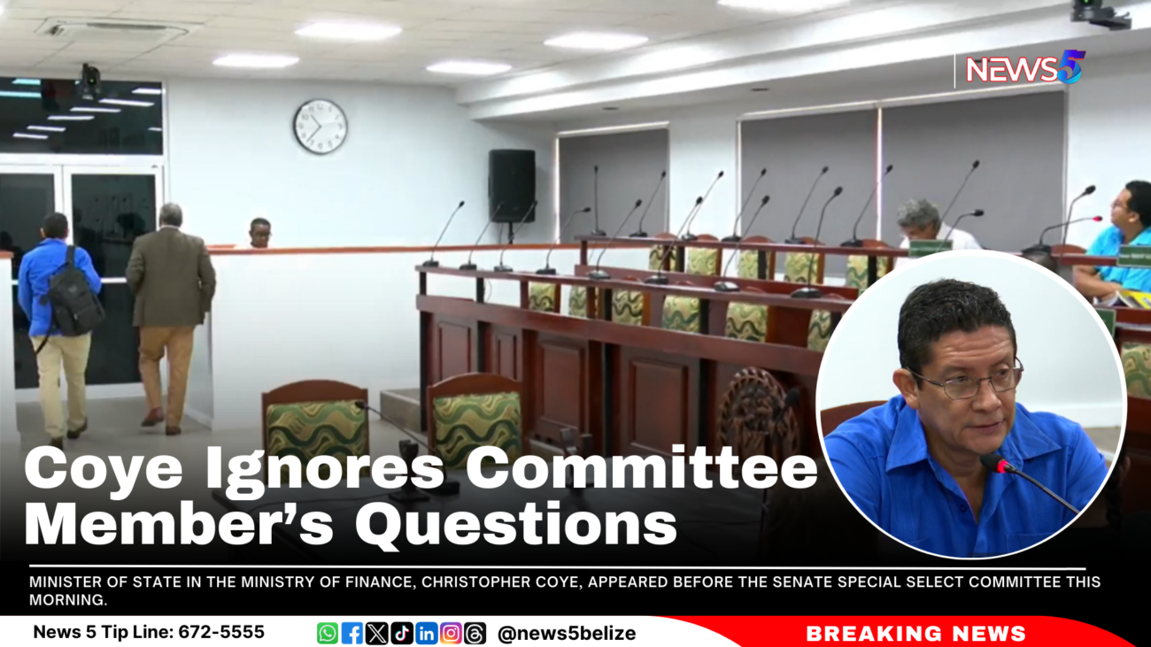 Coye Ignores Committee Member’s Questions | Greater Belize Media