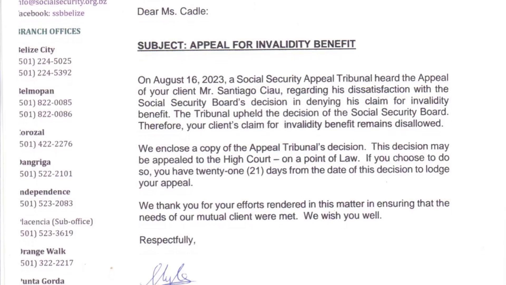 Santiago Ciau Sr. Refutes SSB’s Line of Events | Greater Belize Media
