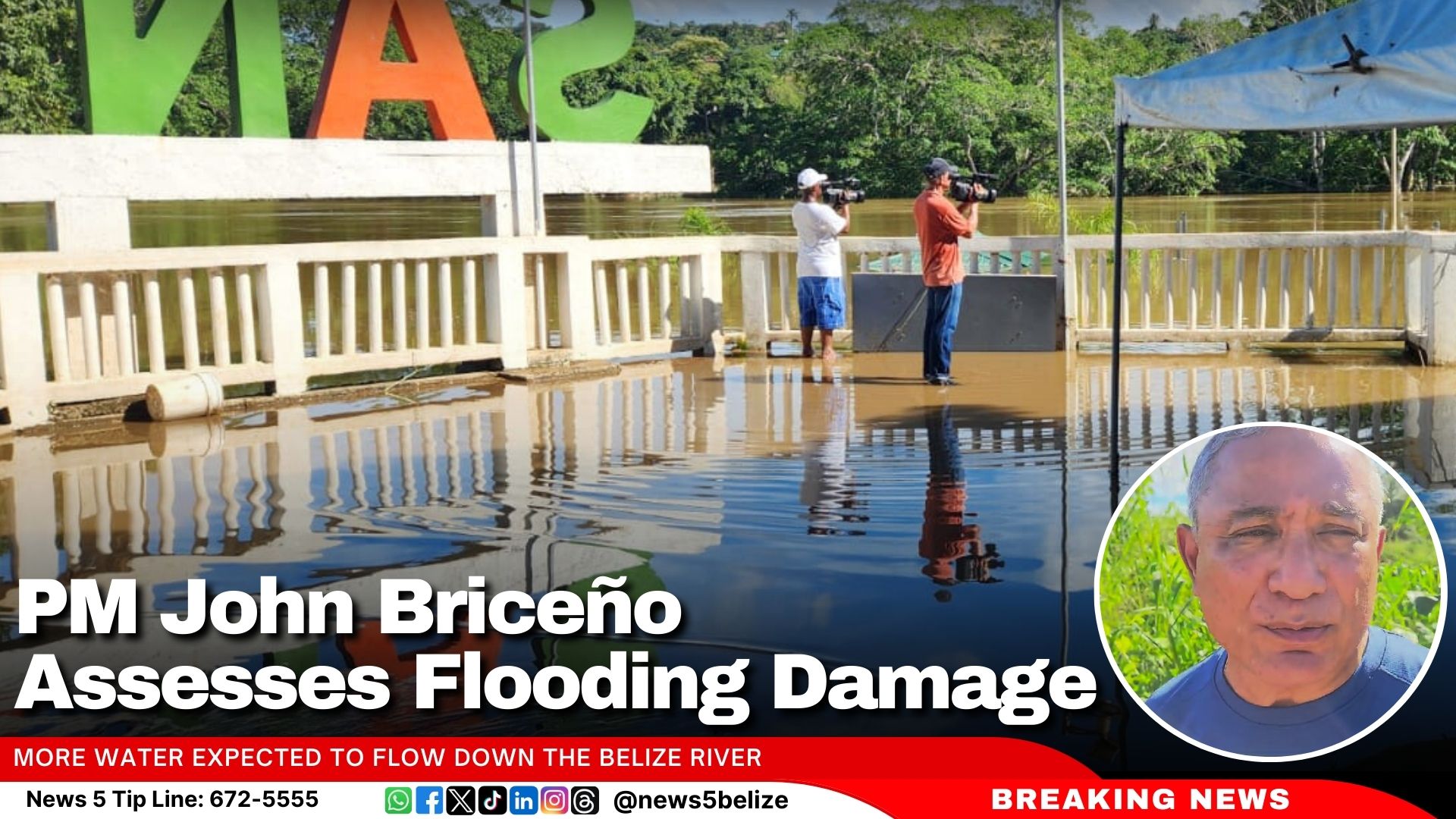 PM John Briceño Assesses Flooding Damage | Greater Belize Media