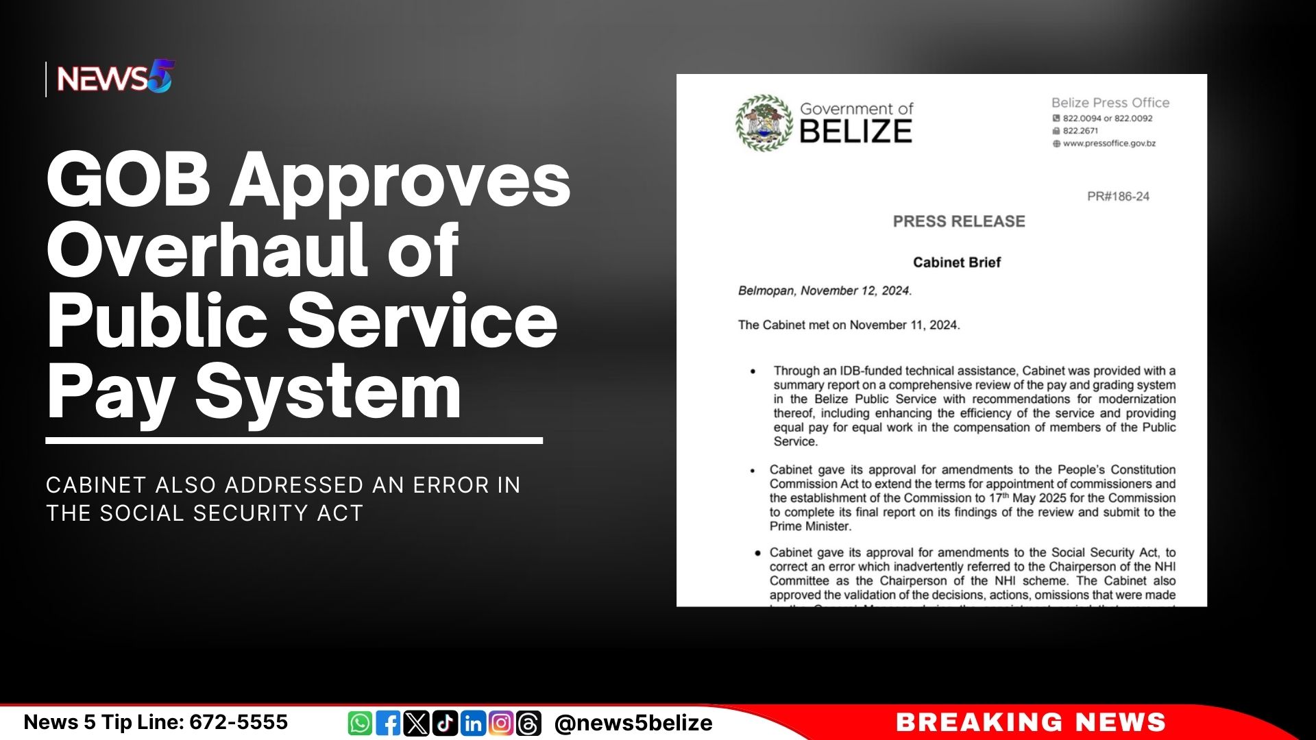 GOB Approves Overhaul of Public Service Pay System | Greater Belize Media