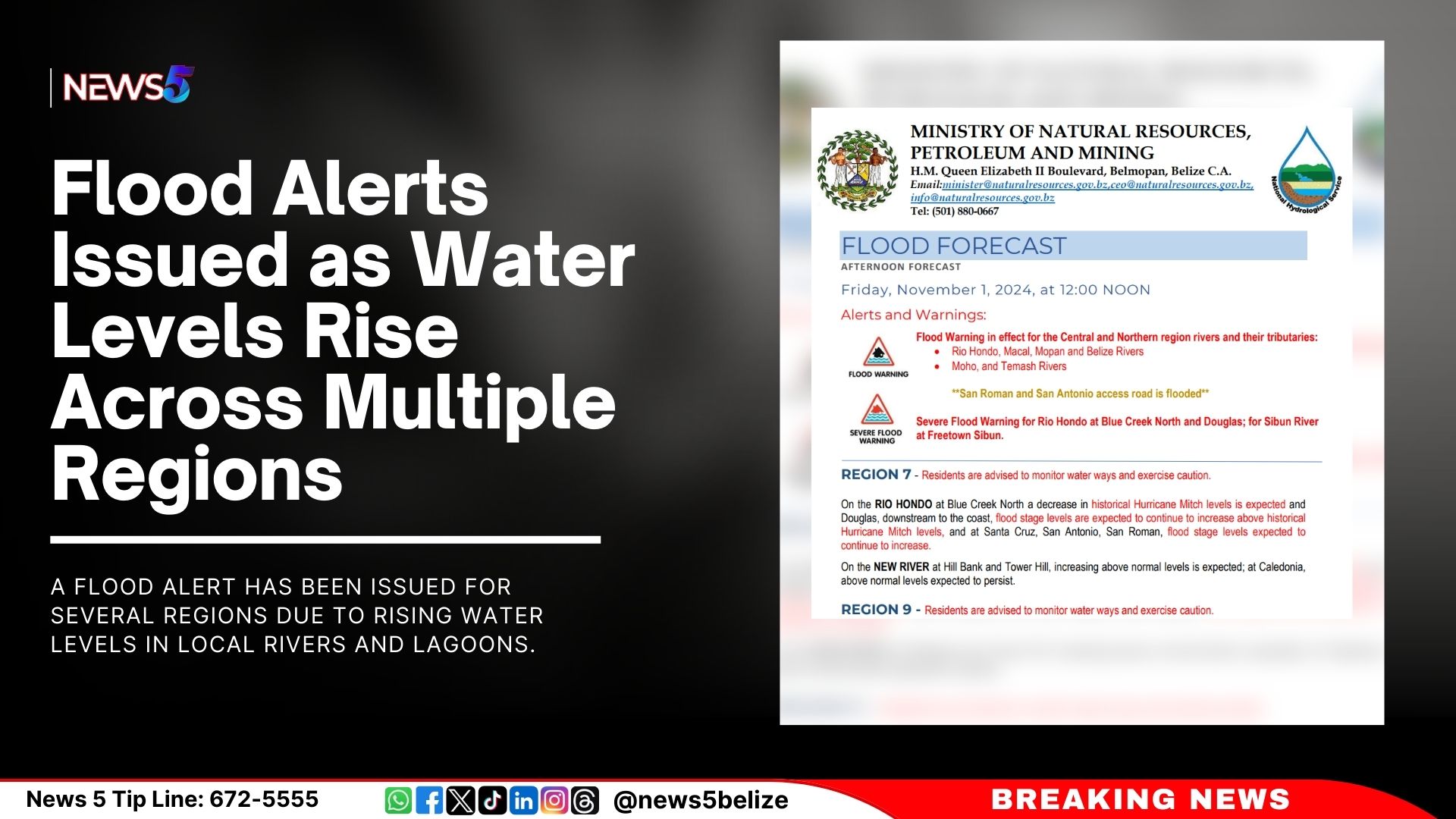 Flood Alerts Issued as Water Levels Rise Across Multiple Regions ...