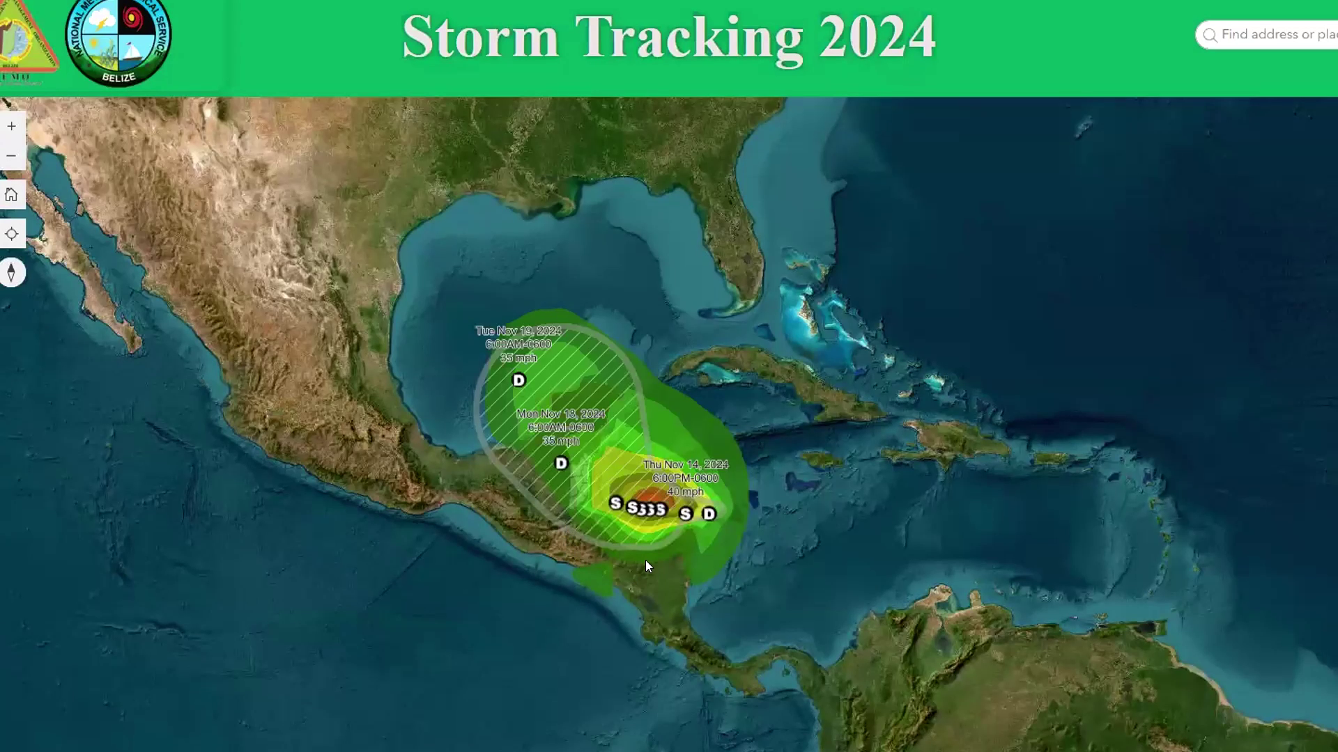 TS Sara on Projected Path Towards Belize | Greater Belize Media