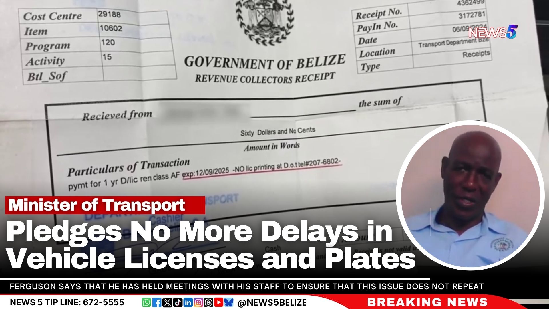 Minister of Transport Pledges No More Delays in Vehicle Licenses and ...