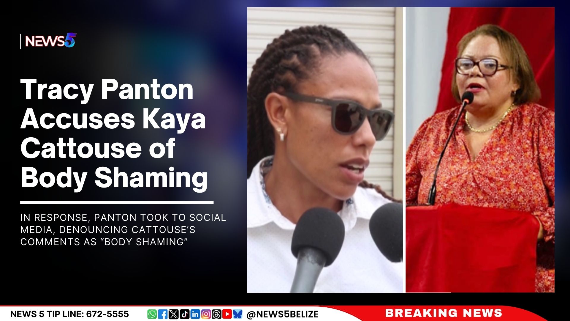 Tracy Panton Accuses Kaya Cattouse of Body Shaming | Greater Belize Media