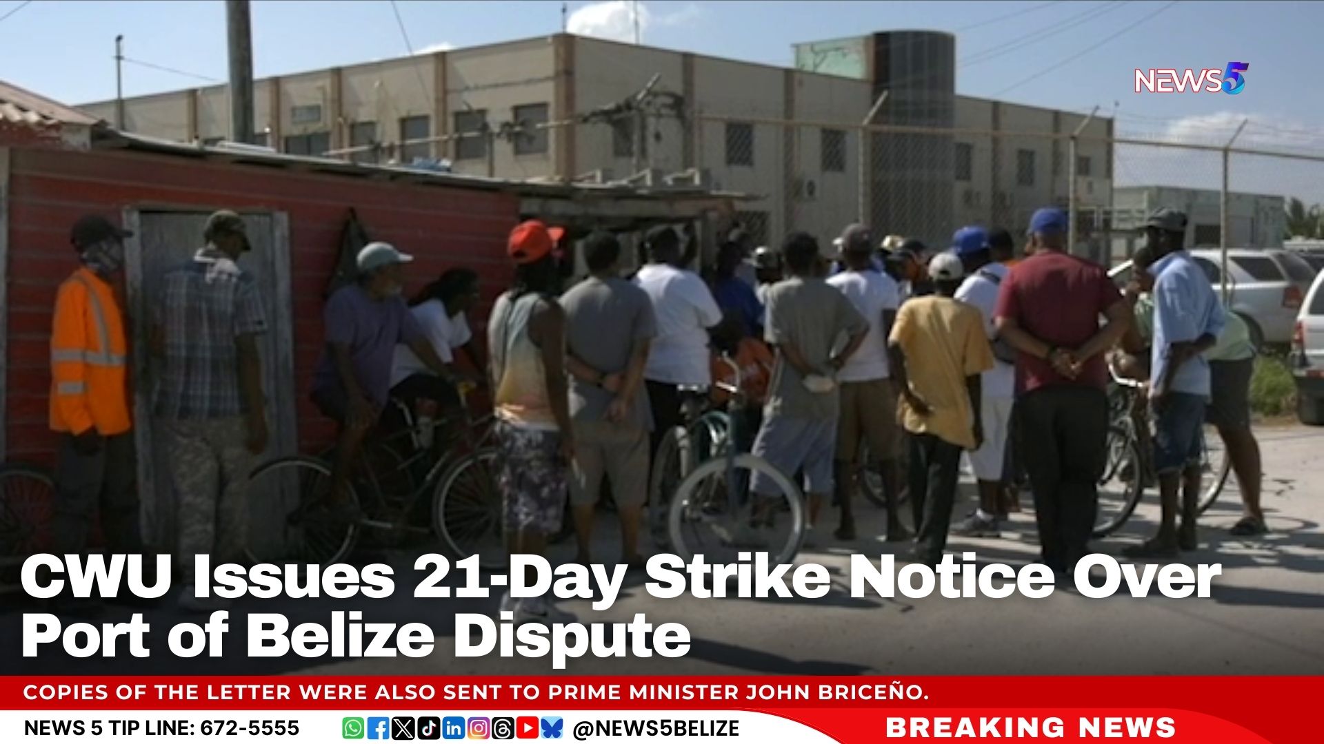 CWU Issues 21-Day Strike Notice Over Port of Belize Dispute | Greater ...