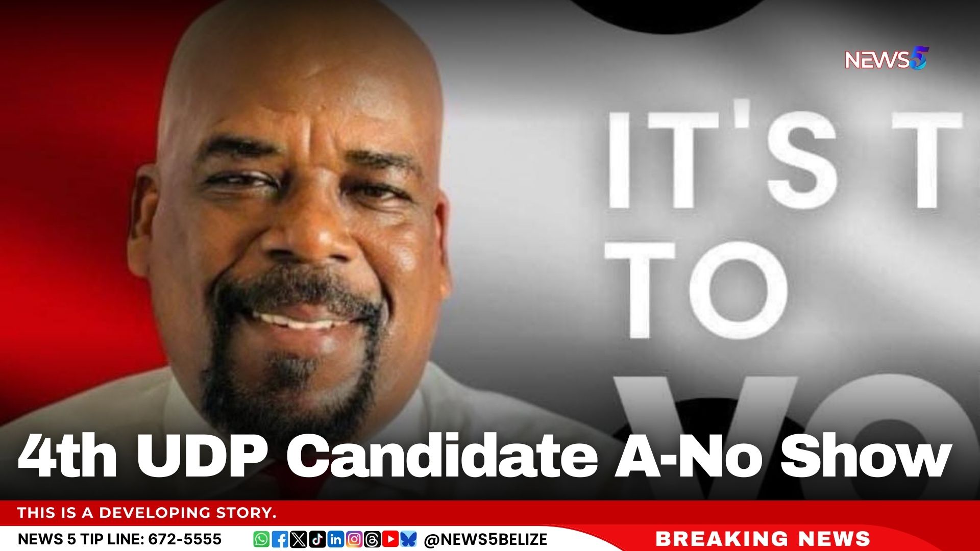 4th UDP Candidate A-No Show | Greater Belize Media
