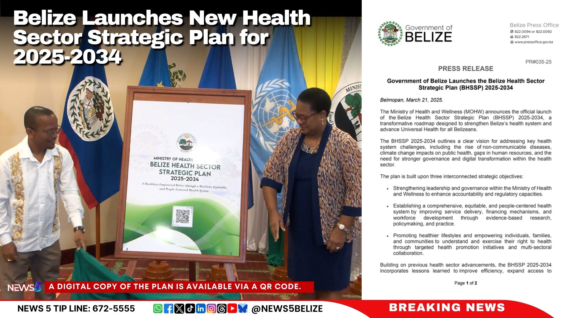 Belize Launches New Health Sector Strategic Plan for 2025-2034 ...
