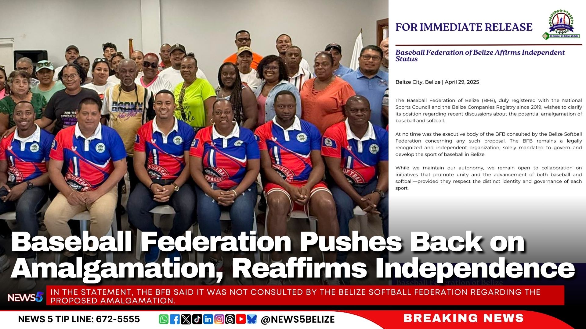 Baseball Federation Pushes Back on Amalgamation, Reaffirms Independence ...