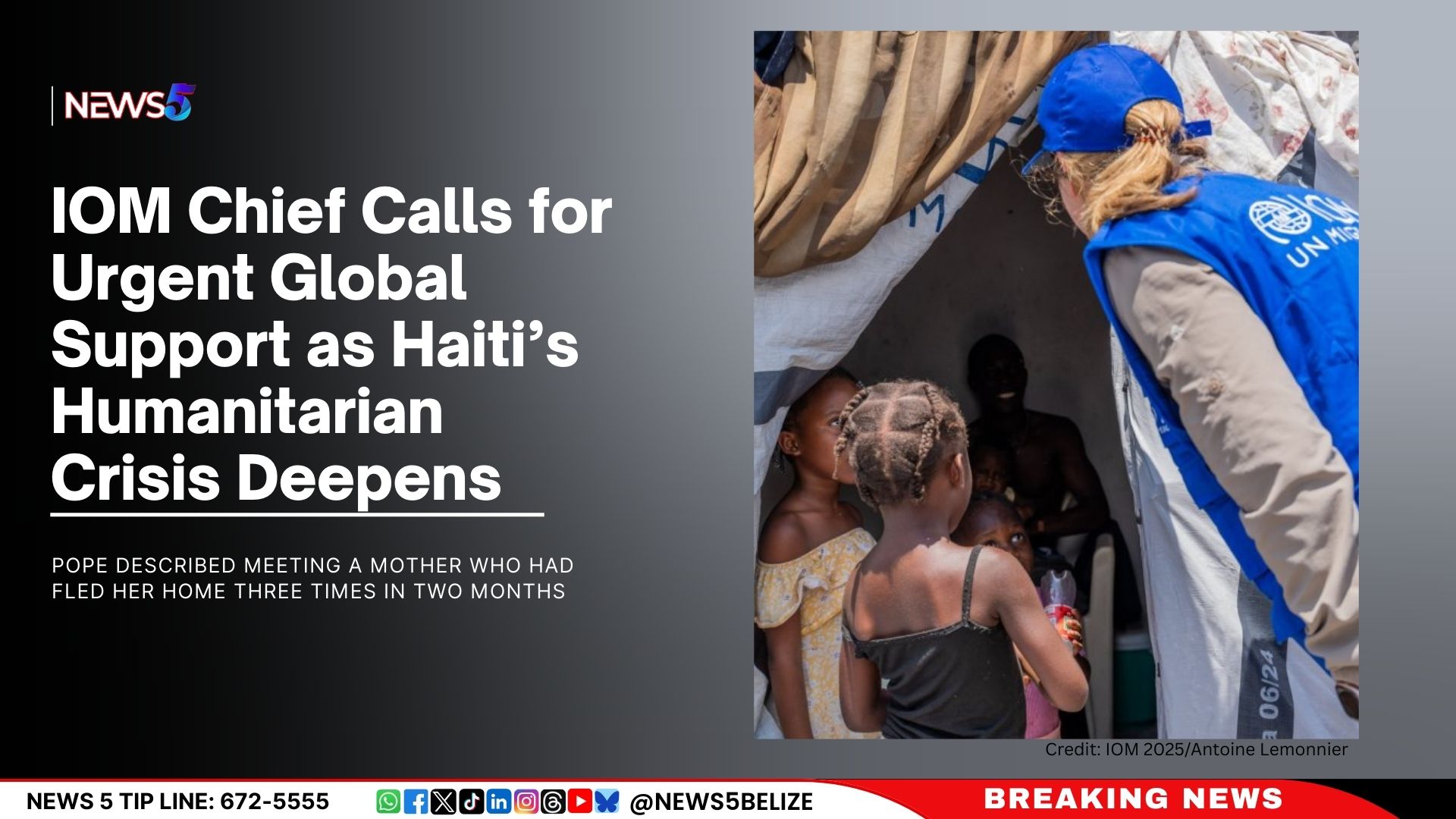 IOM Chief Calls for Urgent Global Support as Haiti’s Humanitarian ...