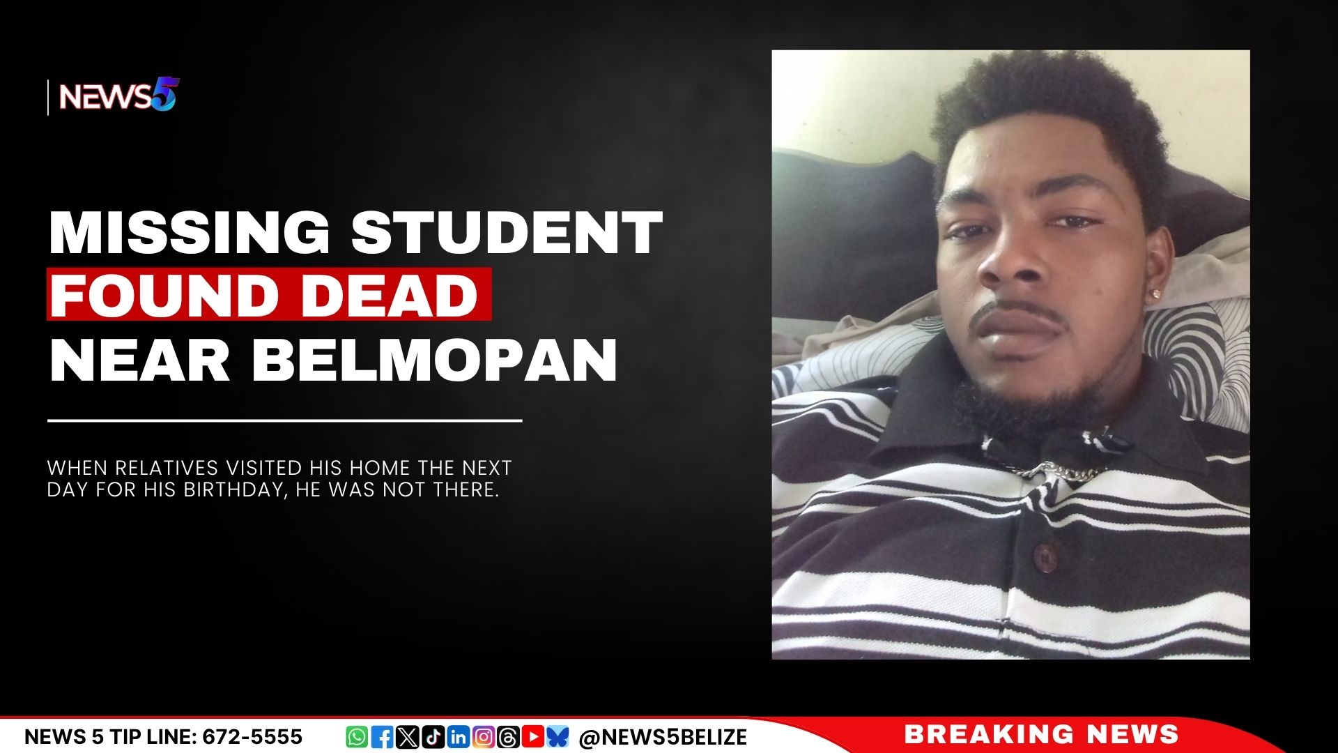 Missing Student Found Dead Near Belmopan | Greater Belize Media