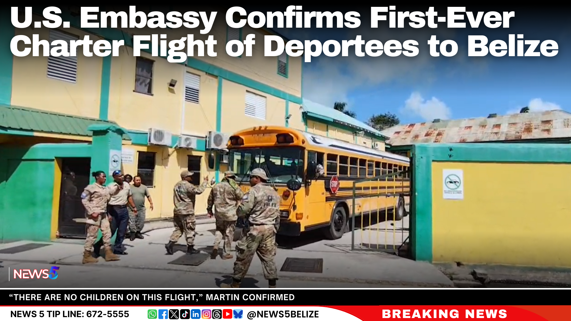 U.S. Embassy Confirms First-Ever Charter Flight of Deportees to Belize ...