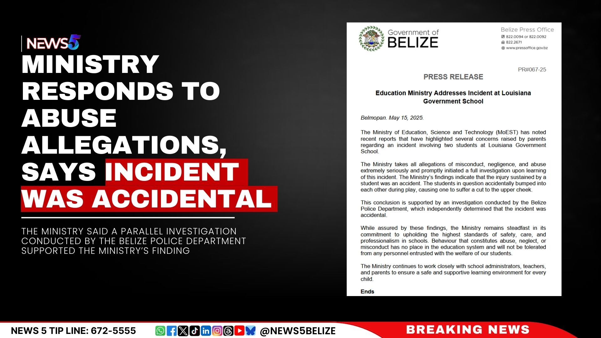 Ministry Responds to Abuse Allegations, Says Incident Was Accidental ...