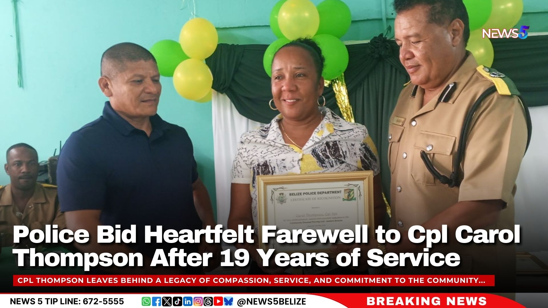 Police Bid Heartfelt Farewell to Cpl Carol Thompson After 19 Years of ...