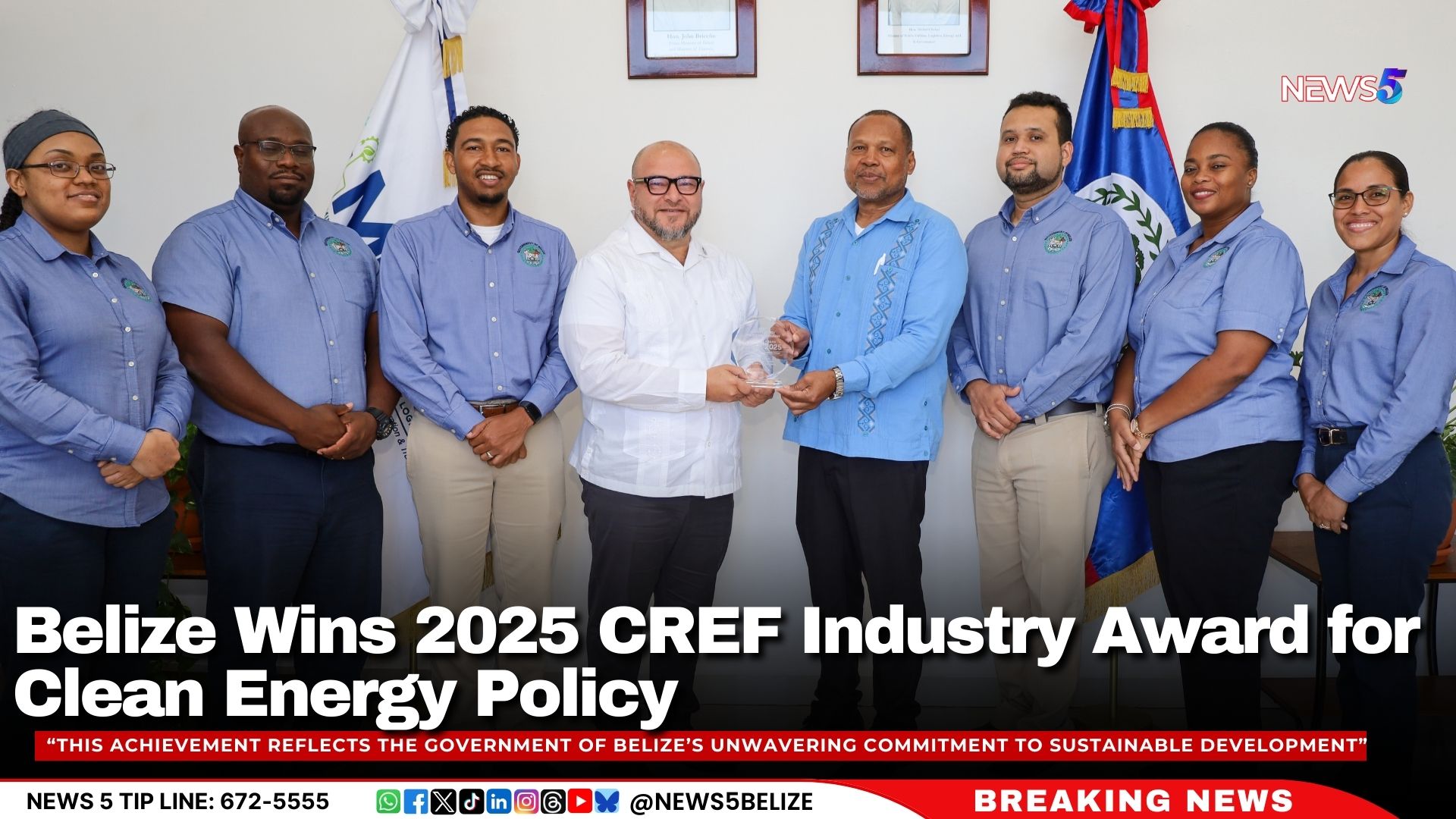 Belize Wins 2025 CREF Industry Award for Clean Energy Policy | Greater ...