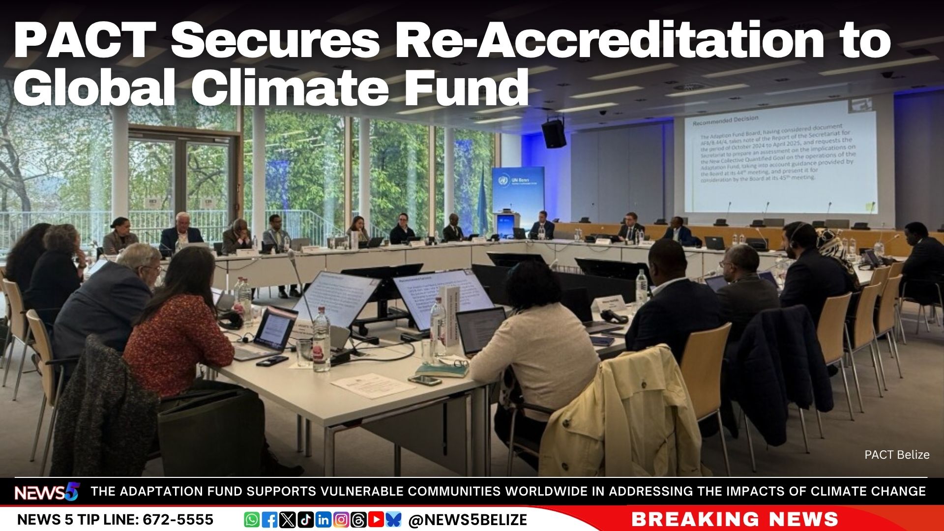 PACT Secures Re-Accreditation to Global Climate Fund | Greater Belize Media